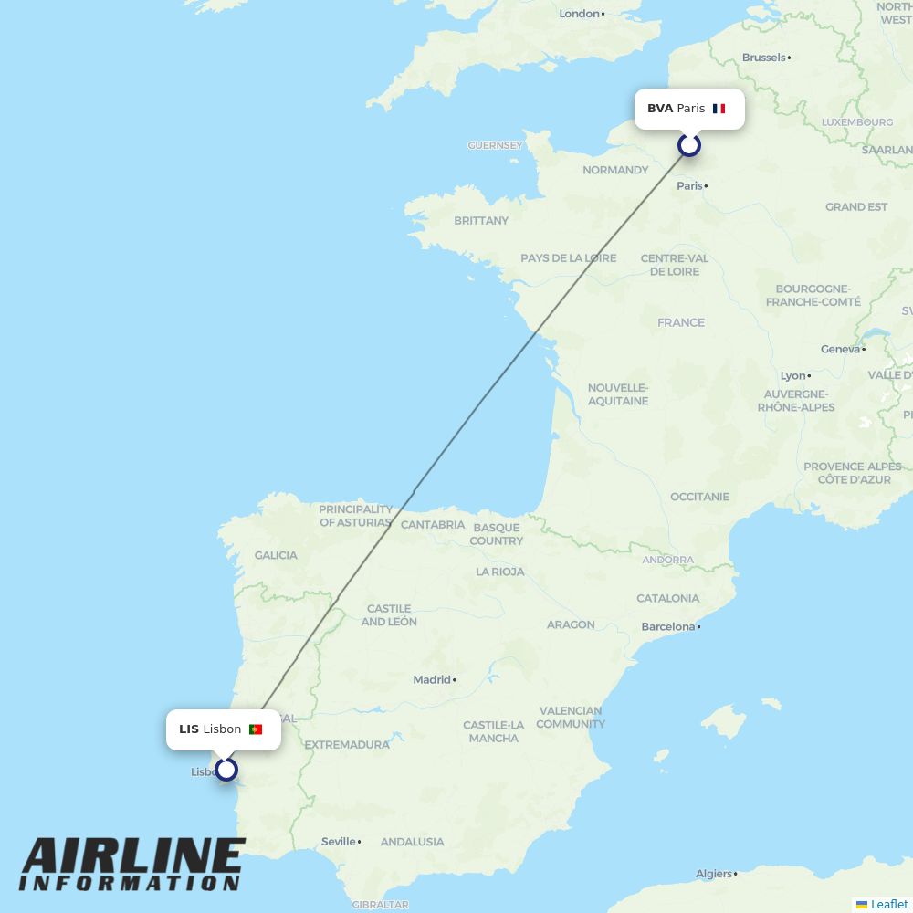 Airlines with flights from Paris to Lisbon (BVA to LIS) | Airline ...