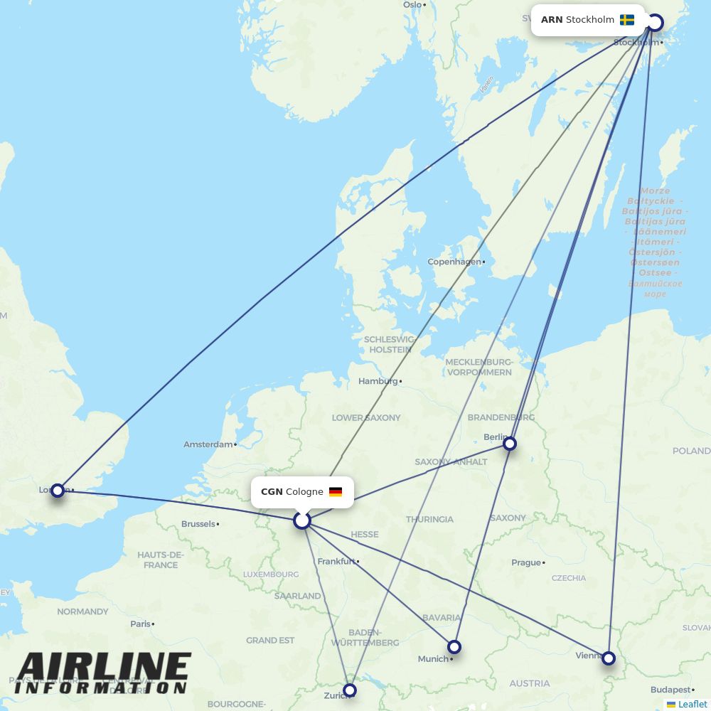 Airlines With Flights From Cologne To Stockholm CGN To ARN Airline Airlines With Flights From Cologne To Stockholm CGN To ARN Airline