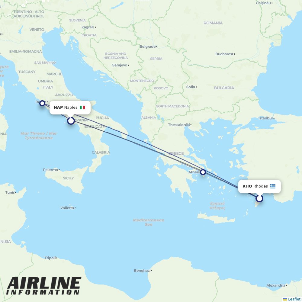 Airlines with flights from Rhodes to Naples (RHO to NAP) | Airline ...