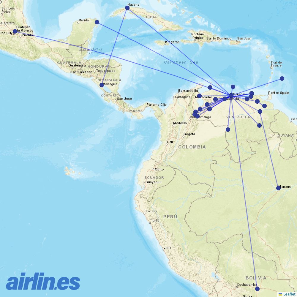 Conviasa airline - V0 - flights, airports | airlineinformation.com